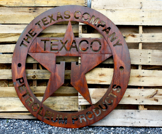 Rusty Patina Texaco Gas Station Garage Sign Man Cave / Vintage Gas | eBay