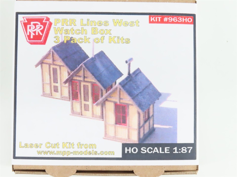 LOT of 4 HO Scale MPP Models PRR Section House & Watch Box Wood ...
