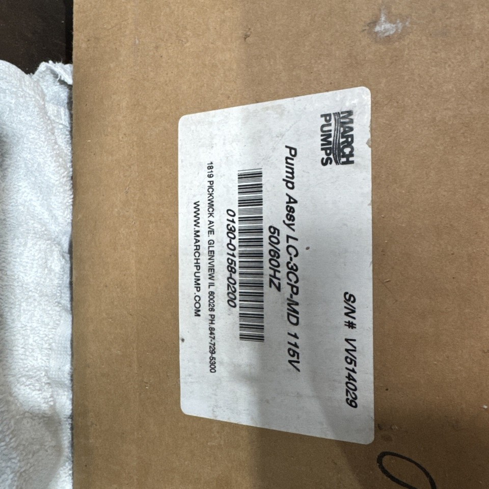 MARCH PUMP *NEW* A/C PUMP 490 GPH / 115 VAC - LC-3CP-MD #0130-0158-0200 ...