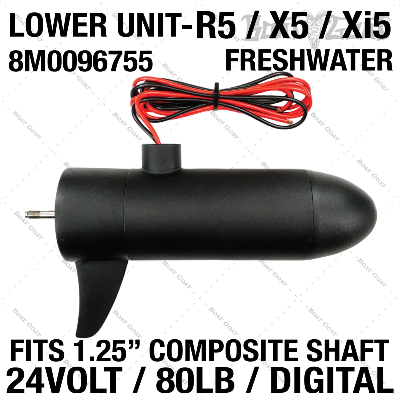 MotorGuide Lower Unit - R5 X5 & Xi5 - 80lb / 24 Volt / Digital / FW ...