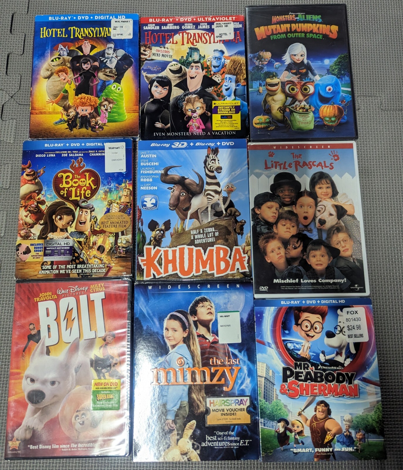 A Lot Of 9 Mix Children's DVDs/Blu-rays cartoons/ movies. NEW/SEALED | eBay