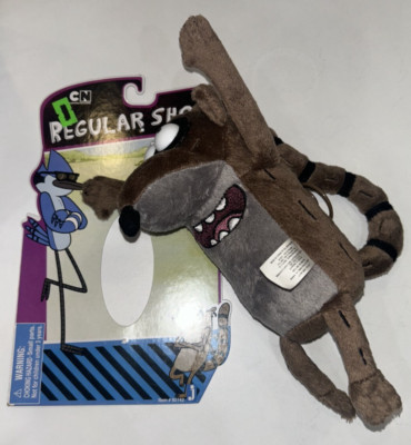 Cartoon Network Regular Show Rigby Plush 9” Raccoon Brown Talking Not ...