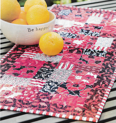 Poppy Palooza Table Runner Quilt quilting pattern instructions | eBay