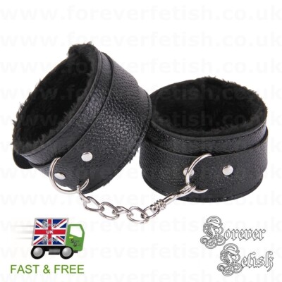 Black Bondage Hand Wrist Arm Restraint Cuffs Set Escapology Play Bound ...