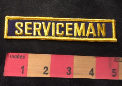 Large 5” SERVICEMAN Tab Patch - ( Service Man ) 89NJ | eBay