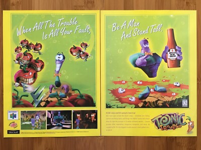 Tonic Trouble N64 Nintendo 64 1998 Vintage Poster Ad Art Retro Classic ...