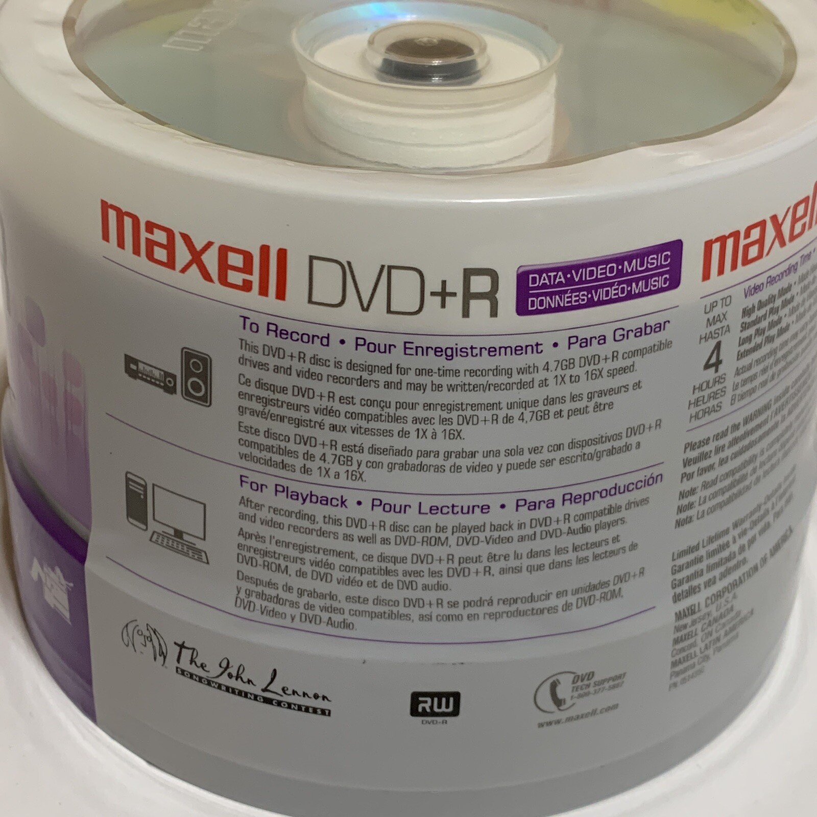 Maxell DVD+R Write Once Single Sided 50PK 4.7GB 120Min Brand New Sealed ...