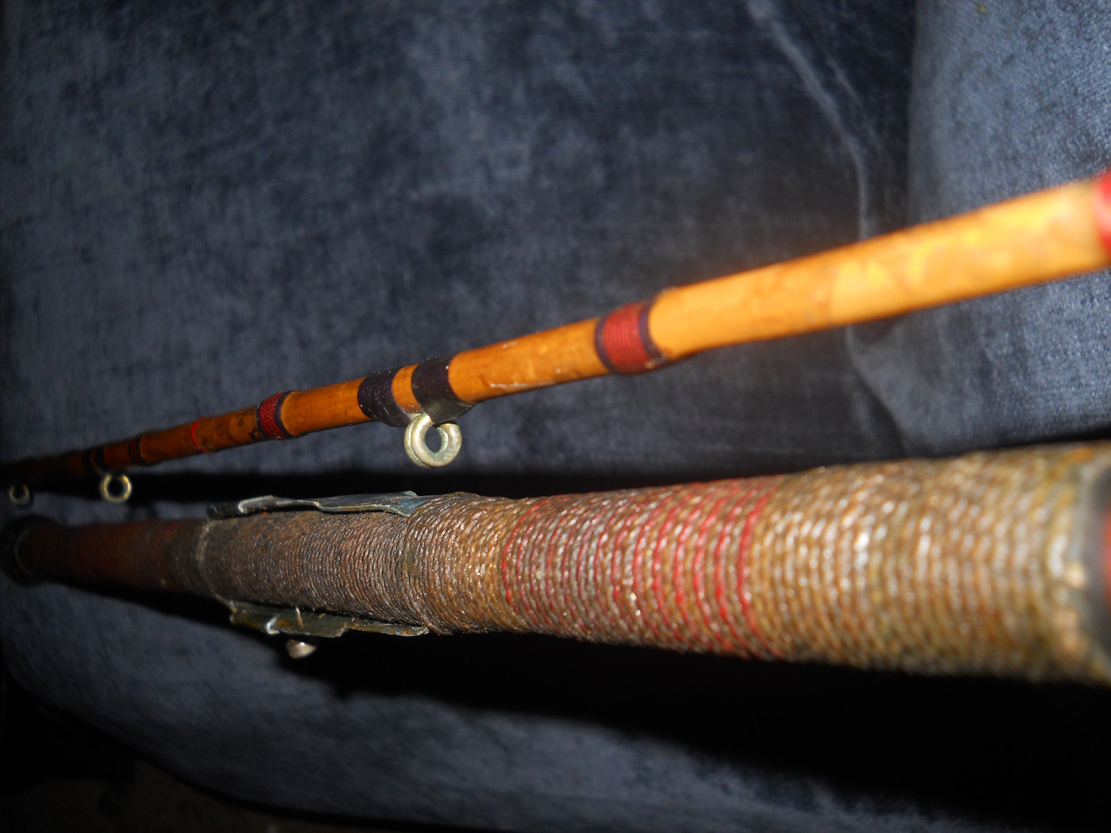 vintage SUPER NICE bamboo fishing rod. obo | eBay