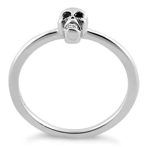 Dainty Phantom Skull Ring 925 Sterling Silver Goth Punk Minimalist | eBay