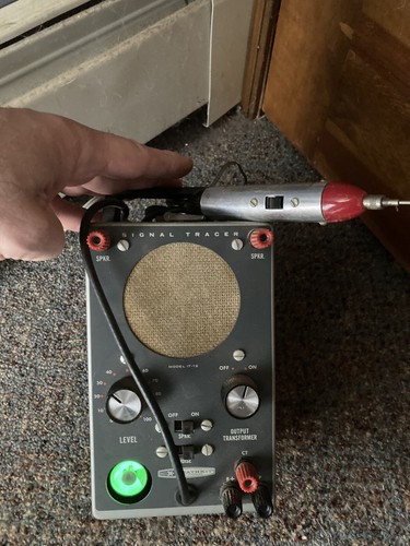 HEATHKIT Model IT-12 Signal Tracer + Probe Powers On, Lit Magic Eye Exc ...