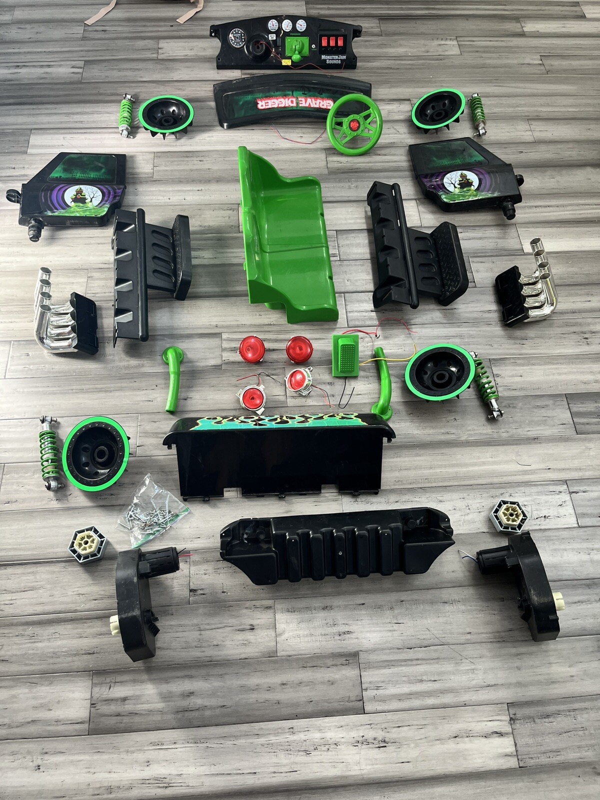 Grave Digger Ride On, Power Wheels, Monster Jam Parts Sold As Is | eBay