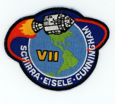 NASA APOLLO 7 MISSION PATCH APOLLO VII SCHIRRA, EISELE, CUNNINGHAM | eBay