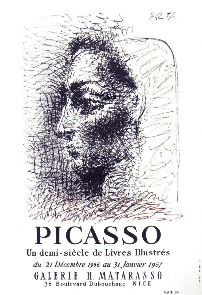 PABLO PICASSO 1964 LITHOGRAPH w/COA. Stunning Picasso ART date marked ...