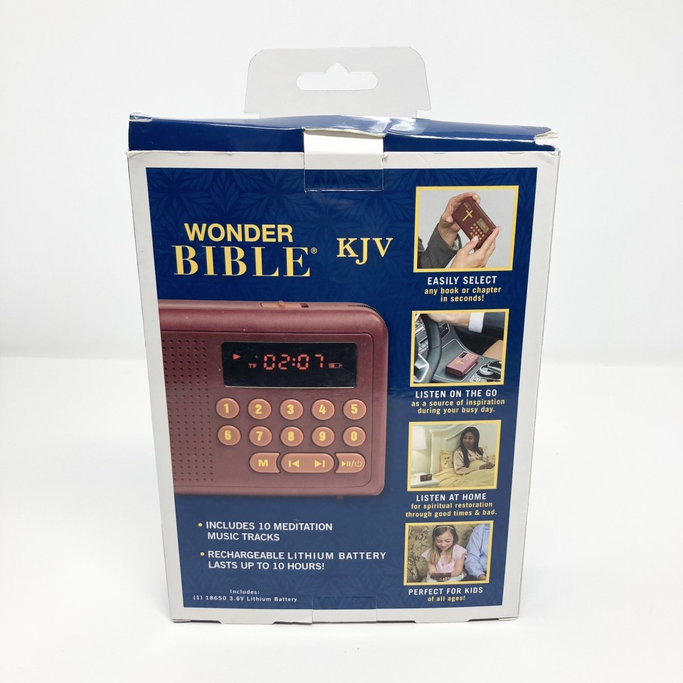 Wonder Bible Rechargeable Audio Player Kings James KJV Old & New ...
