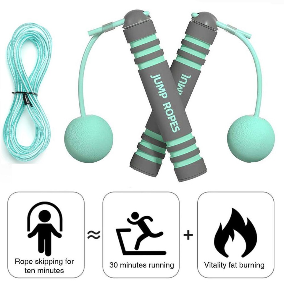 Wire Ropes Slimming Tools Bodybuilding Exercise Cordless Skipping Jump ...