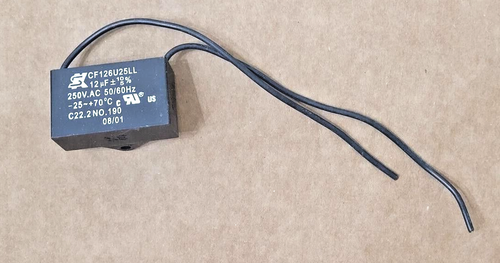 MKP CF126U25LL CAPACITOR 12UF 250VAC C22.2NO.190 2 WIRE 1.89"X1.15"X0 ...