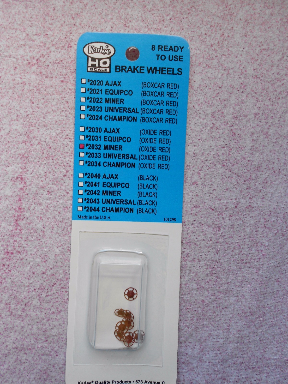 KADEE BRAKE WHEELS HO GAUGE PLASTIC FINE SCALE NIP Minor oxide red ...