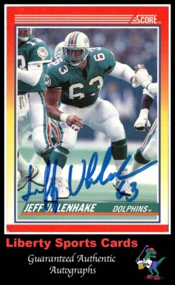 1990 Score Jeff Uhlenhake #258 Authentic Autographed Card Miami ...