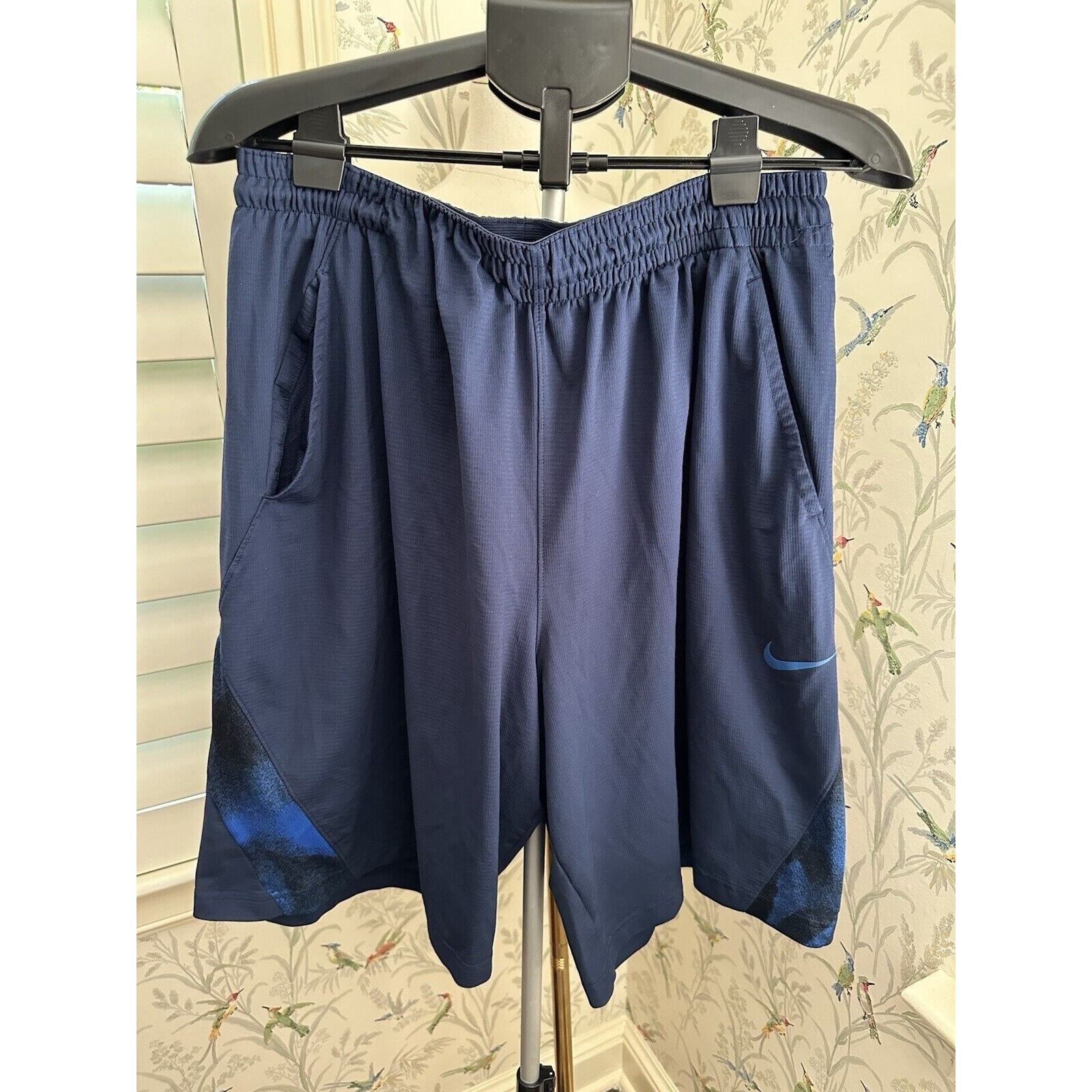 Nike Men Dri-Fit Basketball Shorts Standard Fit Navy … - Gem