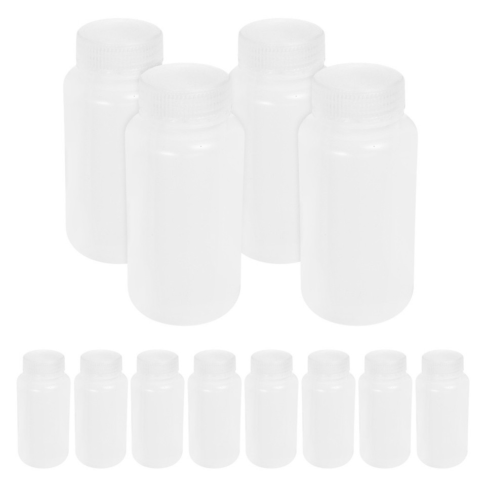 12 Pcs Plastic Sample Bottles Containers for Liquids Chemical Storage ...