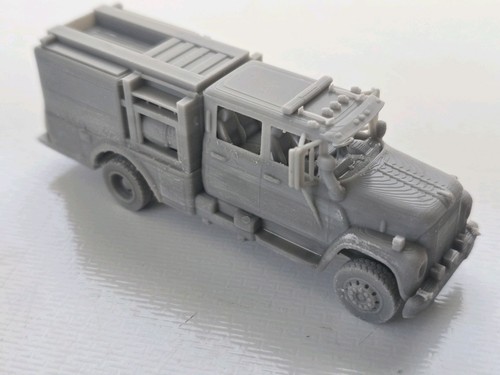N Scale International Loadstar Quadcab Firetruck Undecorated Kit 3d ...