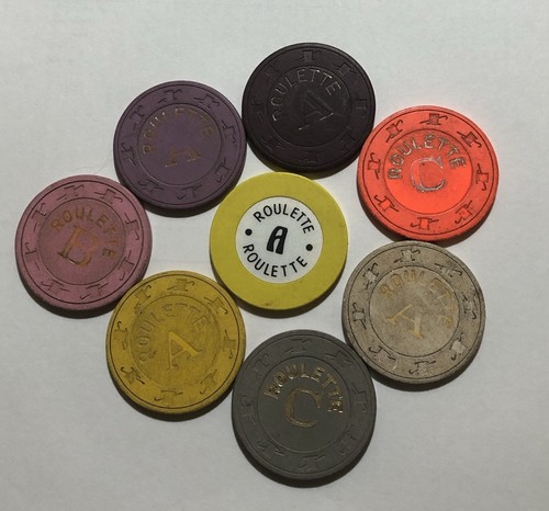 8 Roulette Vintage Casino Poker Chips (A1) | eBay
