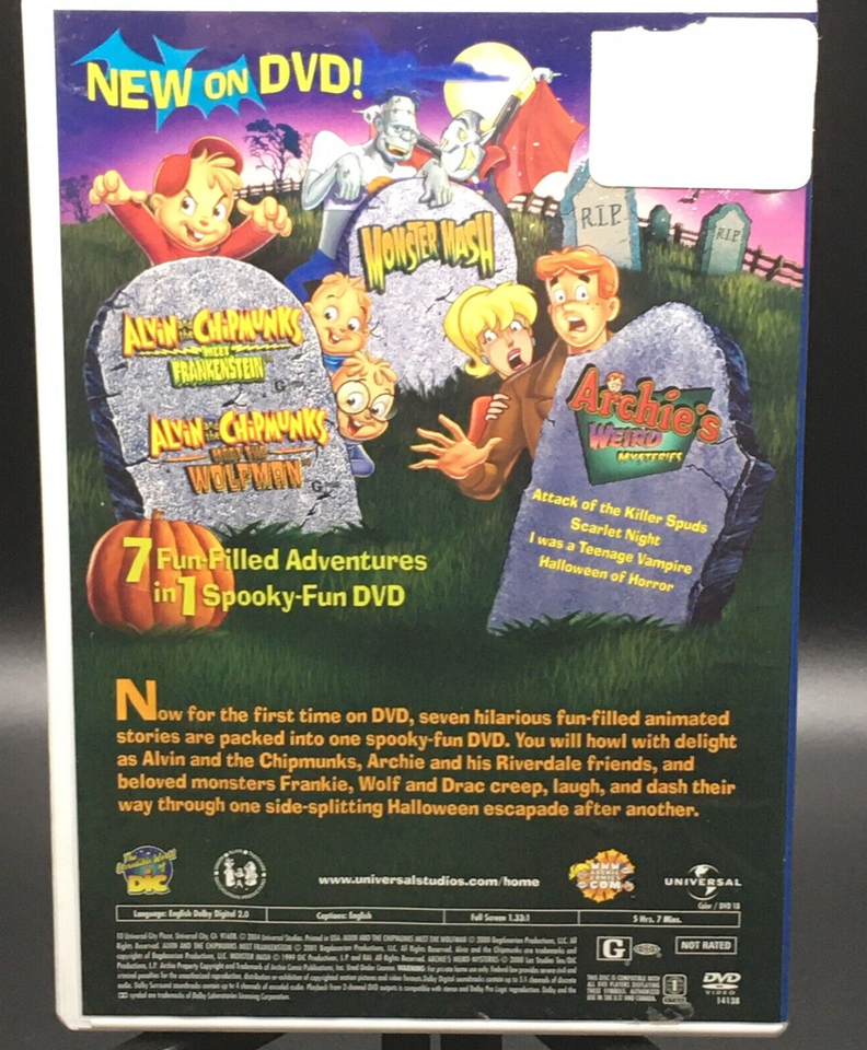 Alvin and the Chipmunks Monster Pack (DVD, 2004) 7 Fun Filled ...