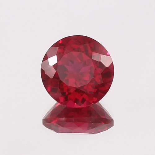 Certified, 11.3x11.3 MM, AAA Flawless Blood Red Ruby Round Cut Stone ...