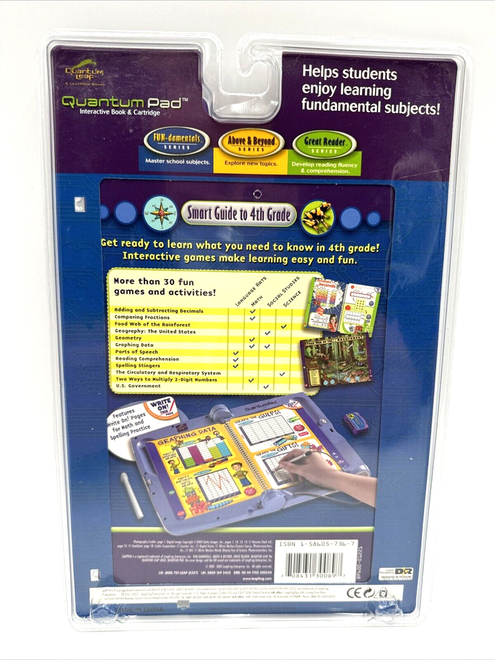 Quantum Pad Smart Guide to 4th Grade - Book & Cartridge Learning System ...