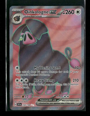 Pokemon TCG Oinkologne EX 234/198 Scarlet & Violet Base Full Art Ultra ...