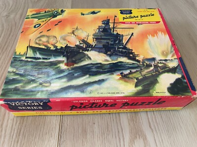 Vintage 1943 Victory Series WWII Puzzle Solomon Islands Naval Battle | eBay