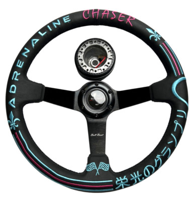 Leather 350mm Steering Wheel + Hub Adapter Kit For Eclipse Lancer ...