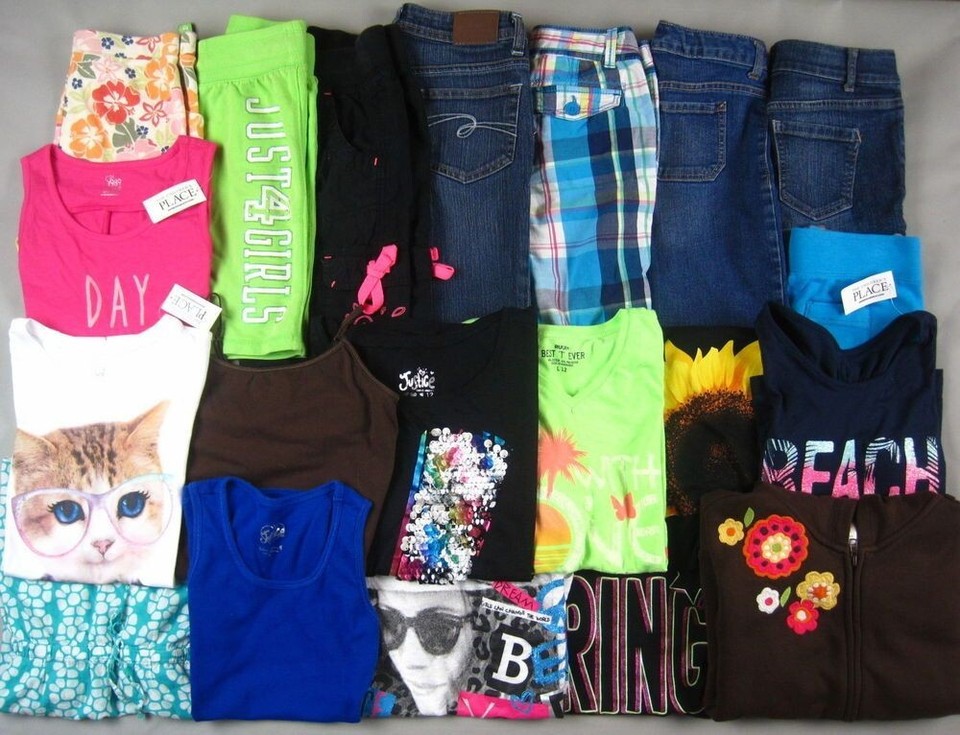 Wholesale Bulk 50 Pieces Mixed Womens, Kids & Teens Clothes Resale ...