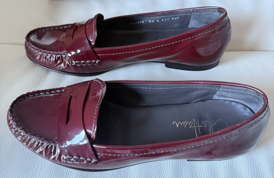 Cole Haan Air Sloane Moc Oxblood Patent Womens 9.5 with Box | eBay