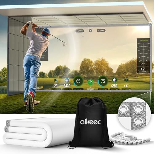 Golf Simulator Impact Screen: Ultra Clear Golf Impact Screen 10 ft x 8. ...