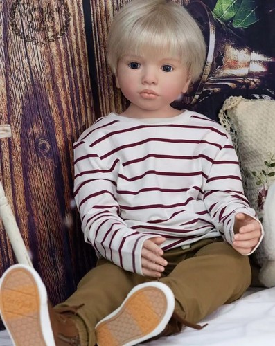 40inch Reborn Baby Doll Boy Aloenka Painted Kit Toddler With Cloth Body ...