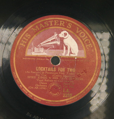 Spike Jones 78 Record Cocktails for Two and Leave the Dishes in the ...