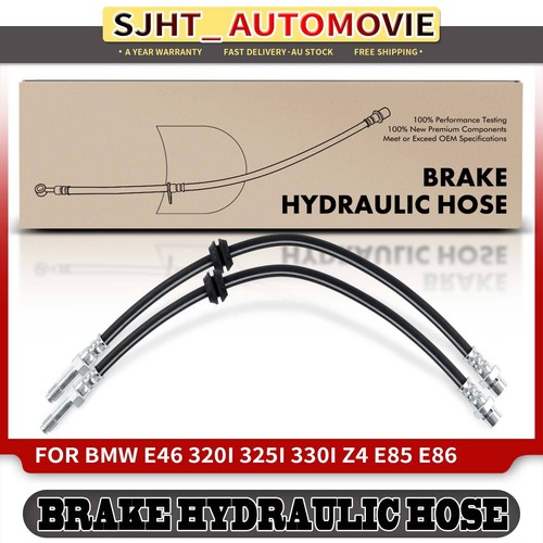 2x Front Brake Hydraulic Hoses Line for BMW E86 E85 E46 316i 318i 320i ...