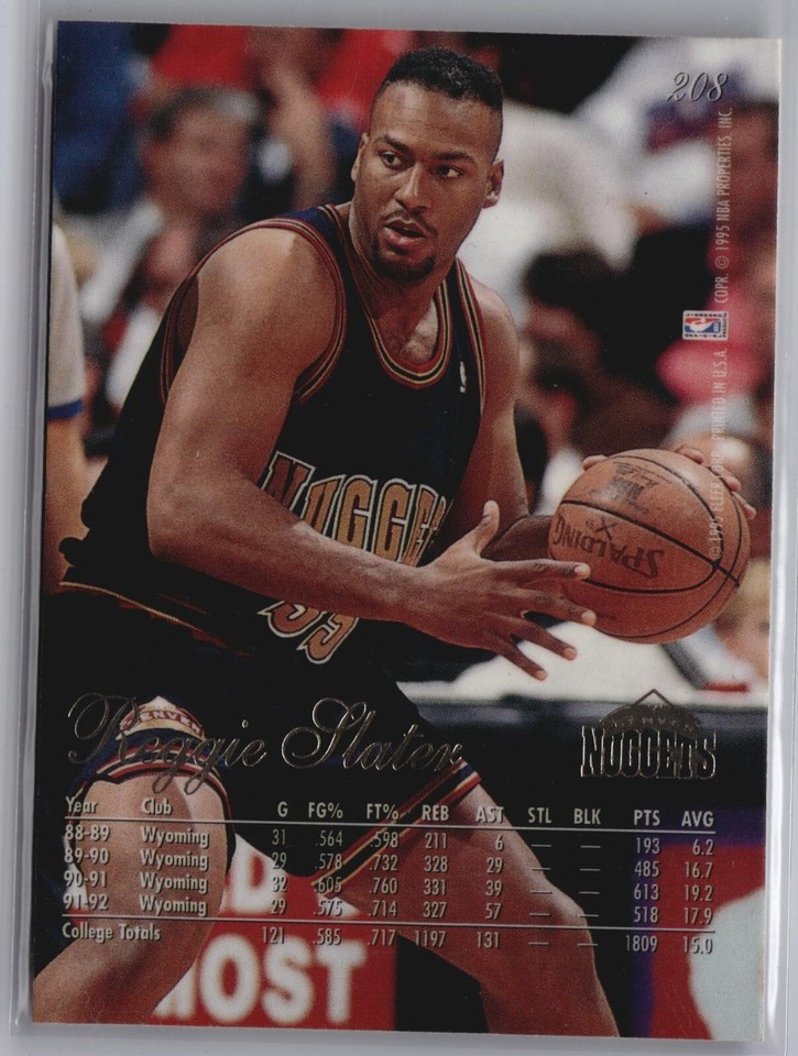 1994-95 Flair Denver Nuggets Basketball Card #208 Reggie Slater | eBay