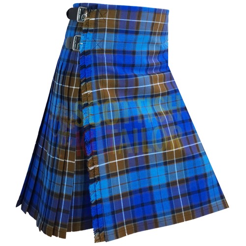 Scottish Handmade Traditional Buchanan Blue Tartan Kilt For Men Custom ...
