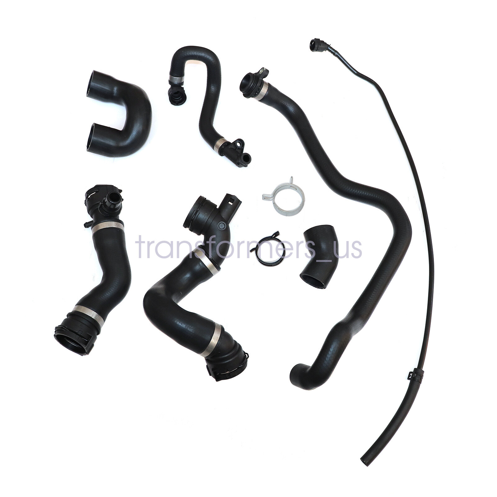Radiator Coolant Water Hose Pipe Kit (7 Hoses) for BMW E90 128i 328i ...