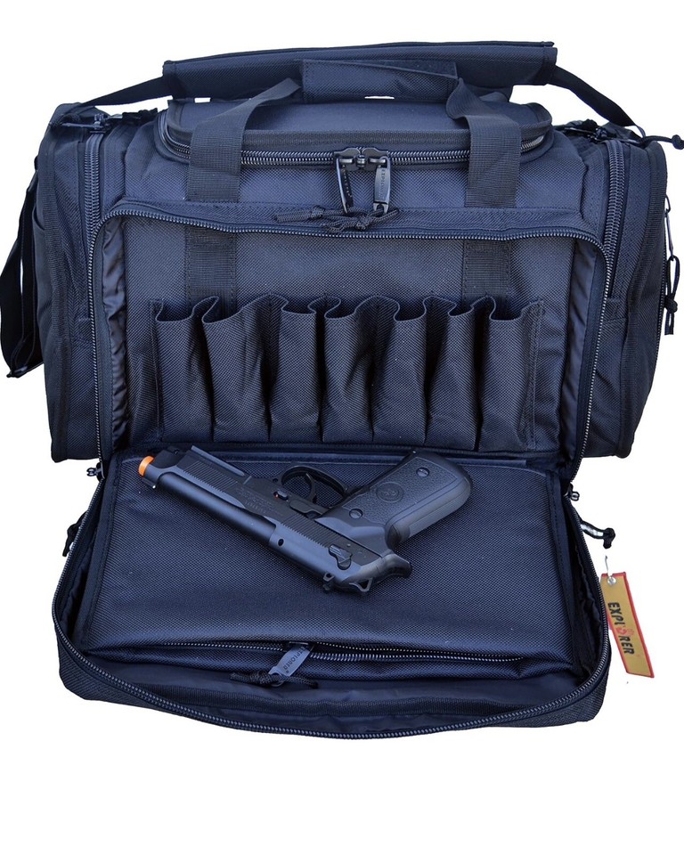 Black - Explorer Tactical Range Ready Bag Gun Pistol Survival Emergency ...