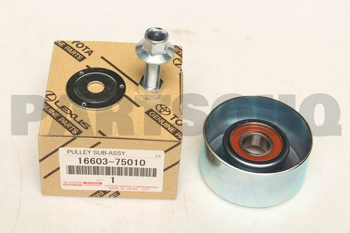 1660375010 Genuine Toyota PULLEY SUB-ASSY, IDLER 16603-75010 | eBay