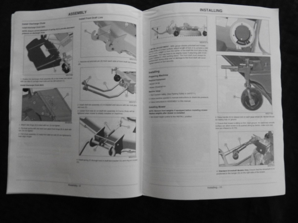 GENUINE JOHN DEERE 1023E 1025R TRACTOR "54D 60D MOWER DECK" OPERATOR ...