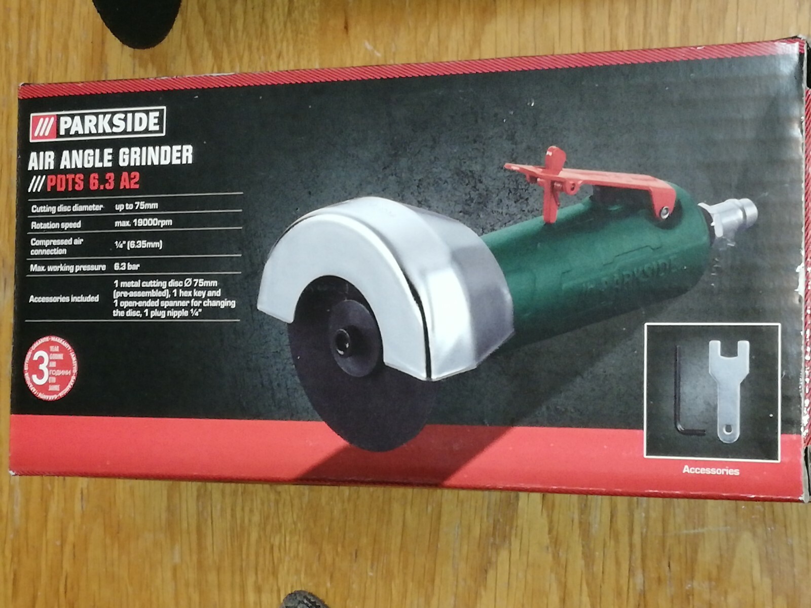 AIR ANGLE GRINDER PARKSIDE-PDTS 6.3 A2.Cutting discs-up to 75mm. | eBay UK