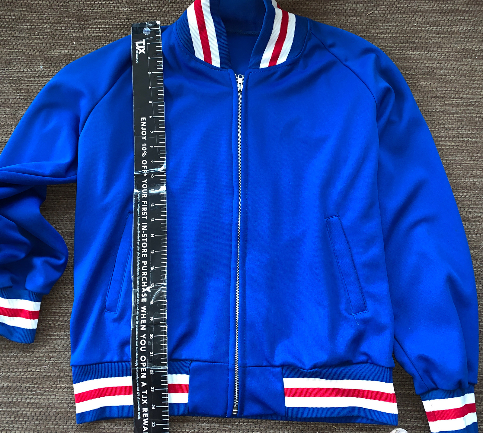 Pyramid Vintage mens Medium royal blue bomber jacket … - Gem