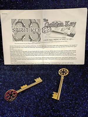 Ye Olde Spirit Key & The Golden Key Gold Edition Brass Haunted Keys (2 ...