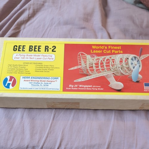 Vintage Model Airplane Kit Gee Bee R2, NEW- Herr Engineering | eBay