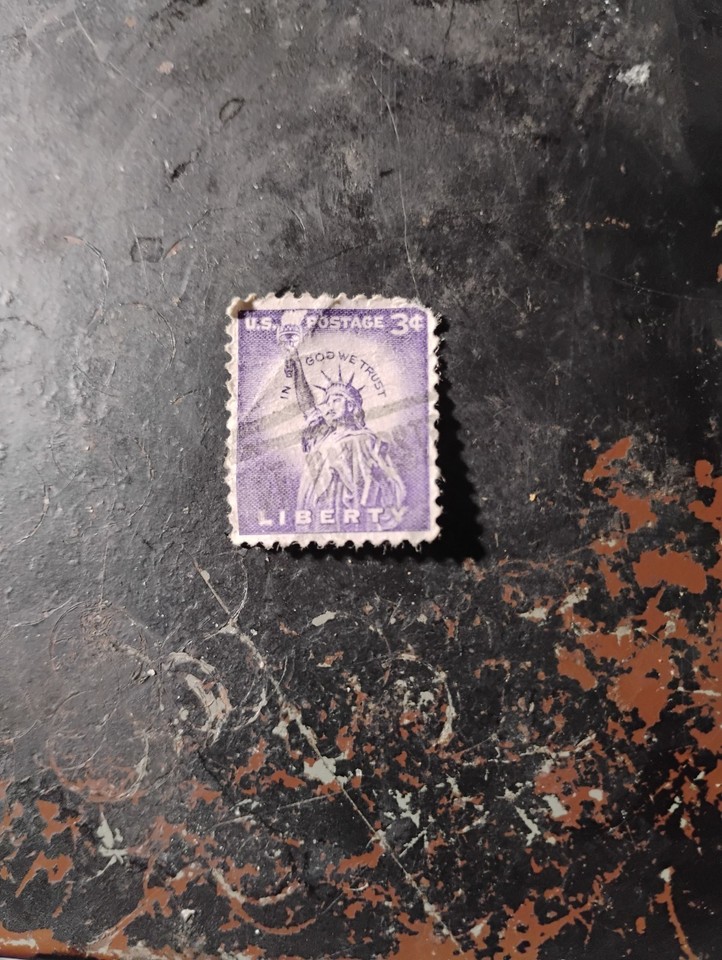RARE 3 CENT LIBERTY US POSTAGE STAMP PURPLE LADY STATUE OF LIBERTY | eBay