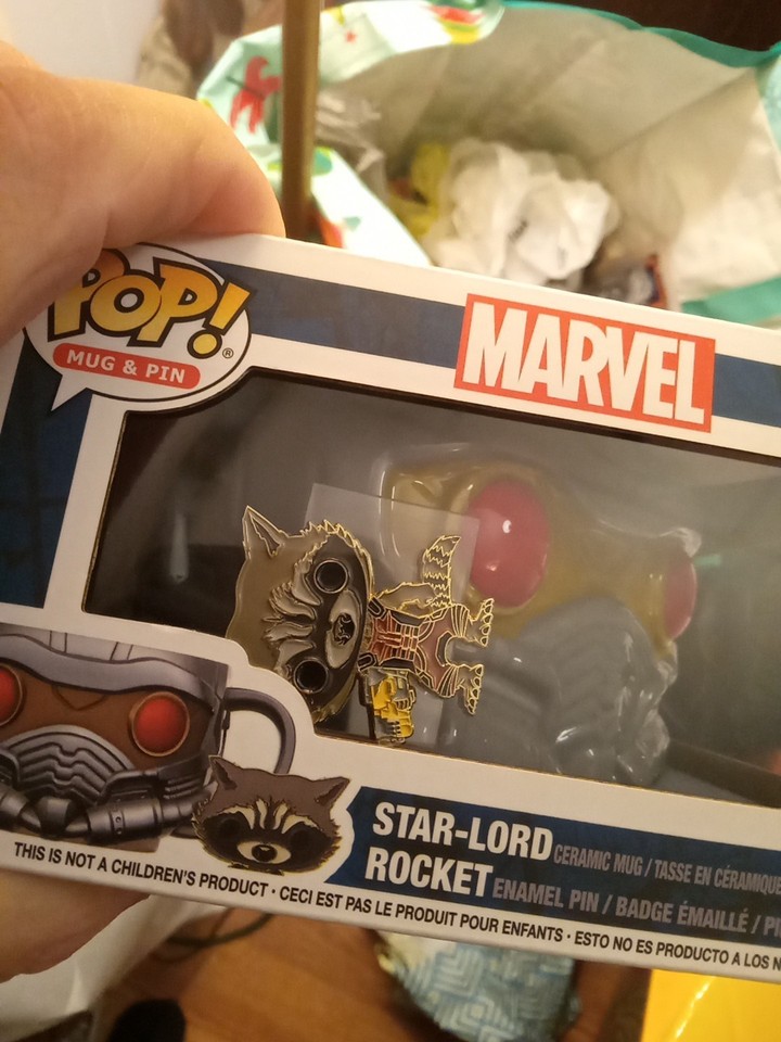 Funko Pop! Marvel Guardians Of The Galaxy Star-Lord Ceramic Mug Rocket ...